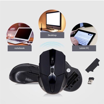 2.4G Wireless 4 Buttons Gaming Mouse Scroll Wheel Computer M