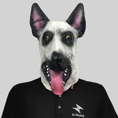 搞笑动物系列三头套m面具化妆舞会可爱乳胶头饰万圣节派对表演道