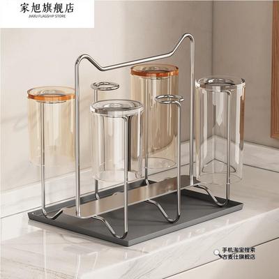 304不锈钢杯架水杯架置物架玻璃杯架高颜值创意沥水茶杯架子倒扣