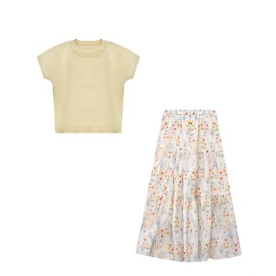 【玉米专享】碎花套装裙8901#