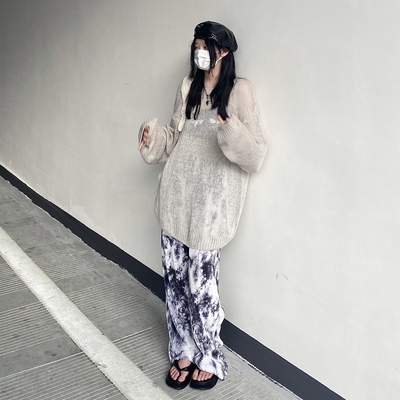 takeoff咖喱人秋新款微透针织衫