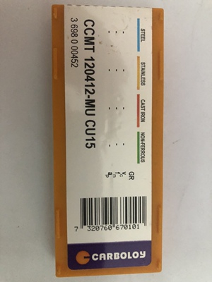 正品数控刀片卡波罗伊CCMT120412-MU CU15(拍前询价