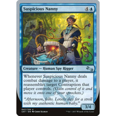 呆呆龙卡牌 万智牌 Suspicious Nanny 闪 英文 鸡飞3