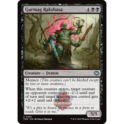 万智牌 鞑契 龙岚录 平/闪/扩画 Gurmag Rakshasa 谷尔玛罗刹