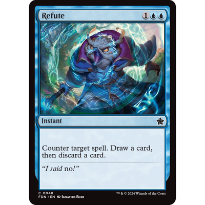 呆呆龙 万智牌 批驳 Refute 英文 平/闪 基石构筑 FDN 蓝色 铁