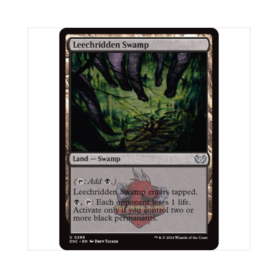 万智牌 蛭沼泽 Leechridden Swamp 暮悲邸:鬼屋惊魂指挥官 地 银