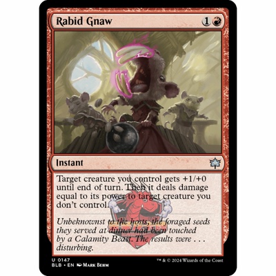 呆呆龙 万智牌 狂疾啮咬 Rabid Gnaw 0147 平/闪