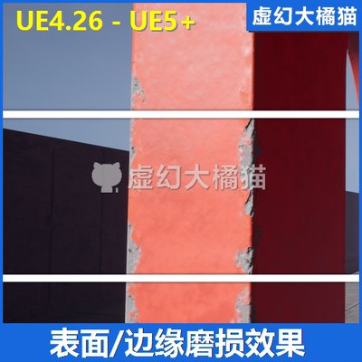 UE4虚幻5 Edge Bevel Decals边缘斜面磨损贴花工具蓝图环境墙面角