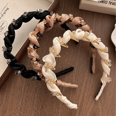 韩国轻奢高颅顶发箍带齿防滑发卡2025新款高级感时尚头箍发饰女