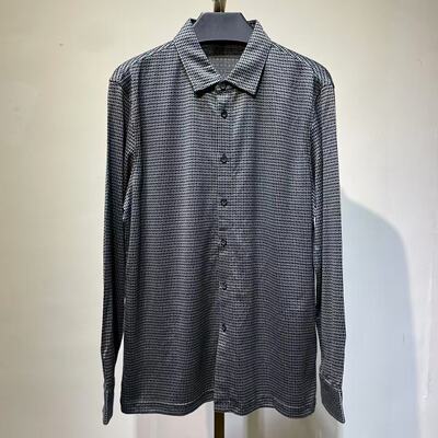 DC638 175码 男士春秋翻领长袖衬衣日常休闲百搭款打底上衣