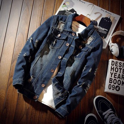 夹克Mens Denim Jacket Men Jeans Jackets Outerwear Denim Coat