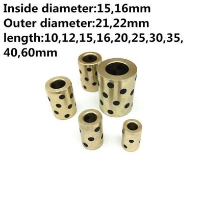 2pcs Inner diameter 15 16mm linear graphite copper set beari