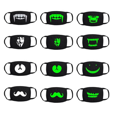 Halloween Party Masks Dustproof Luminous Mask Scary Skeleto