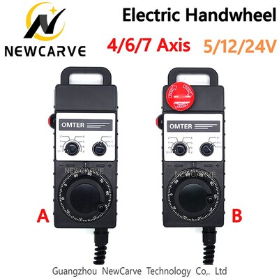 Emergency Stop 4 6 7 Axis MPG Universal Pendant Handwheel 5