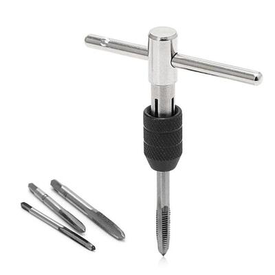 5Pcs/set  T Type Hand Screw Thread Taps Drill Kit Screw Thre