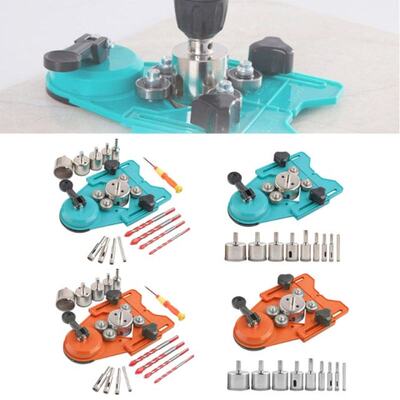 11 Pcs/16 Pcs Marble Glass Drill Bits Kit Drill Guide Locato