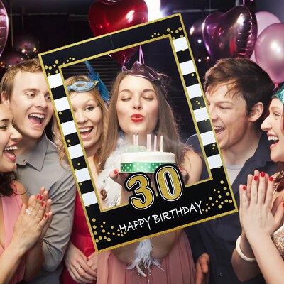 48*68cm 1/16/18/30/35/40/50/60 Years Old Happy Birthday Gif