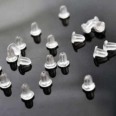 2019 Fashion 100PCS/set Silicone Earring Back Stopper Flower