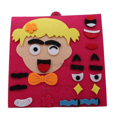 1Set 3D Parents And Kids Five Sense Organs DIY Assembling Pu