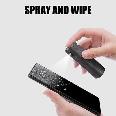 Portable Phone Pc Screen Cleaner Spray Microfiber Cloth Set