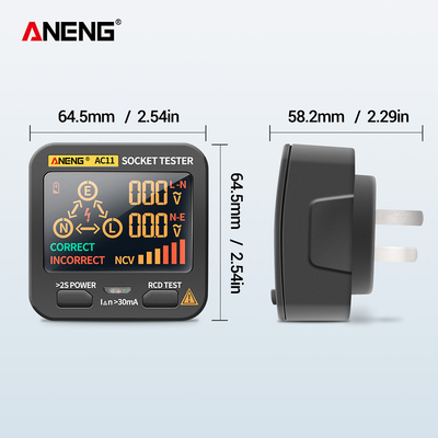 ANENG AC11 Digital display socket tester plug polarity phas