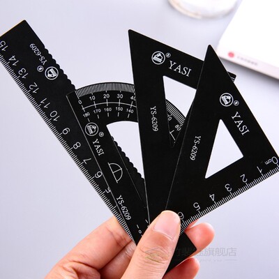 4 pcs/Set Square Triangle Ruler School Students Drafting Too