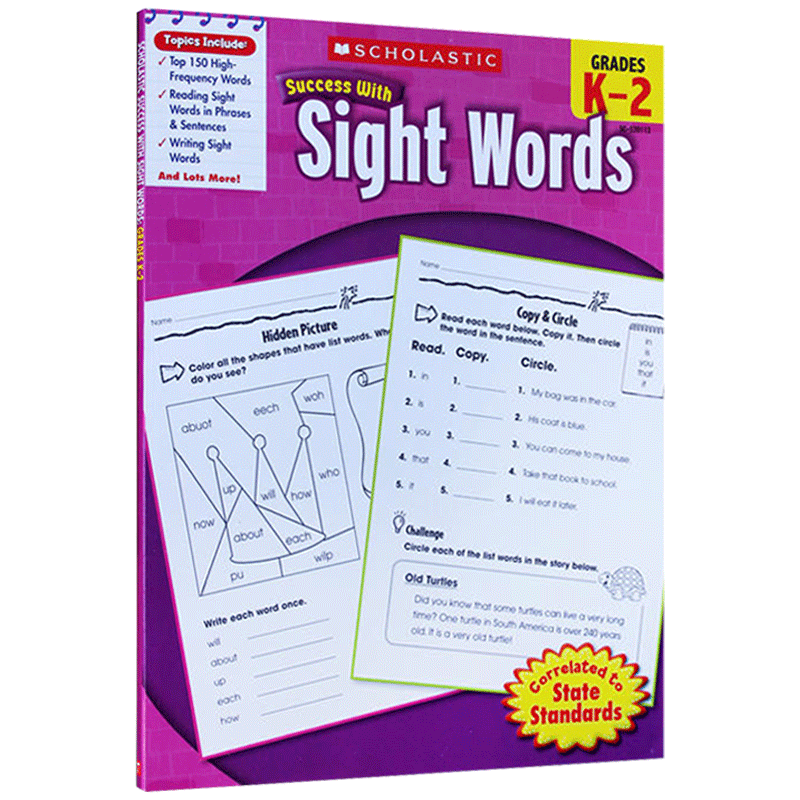 《学乐高频词成功系列》SCHOLASTIC SUCCESS WITH SIGHT WORDS原版引进