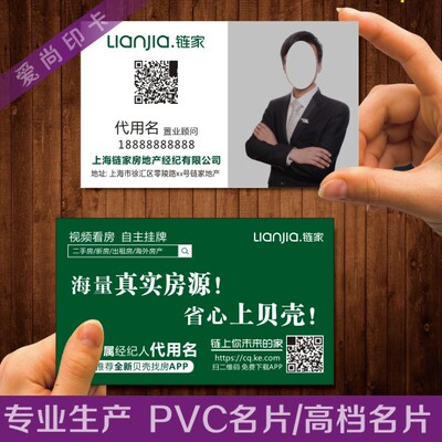 打印名片链家房产中介二维码模版