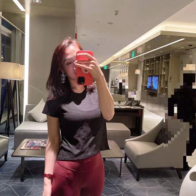 lululemon train to be short sleeve  瑜伽跑步 运动短袖