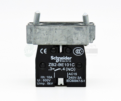 正品施耐德ZB2-BE101C底座ZB2BZ105C一开一闭基座1NO+1NC