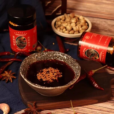 丰都麻辣鸡块调料孙记麻辣鸡佐料油辣椒凉拌红油辣子调味料2瓶装