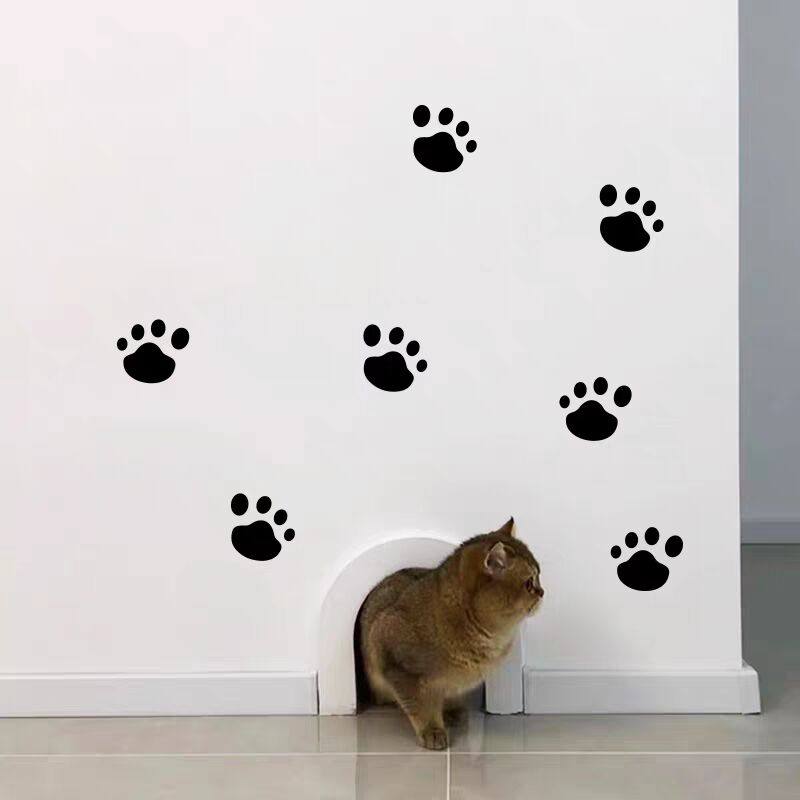 猫爪印狗爪印划痕破洞遮盖汽车补漆贴纸 墙面小洞遮瑕玻璃车身贴