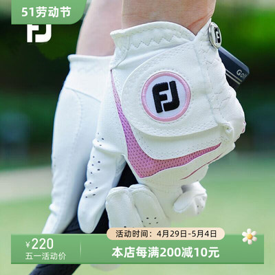 正品Footjoy高尔夫手套女士WeatherSof 耐用柔和FJ高尔夫女手套