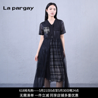 Lapargay格子连衣裙女