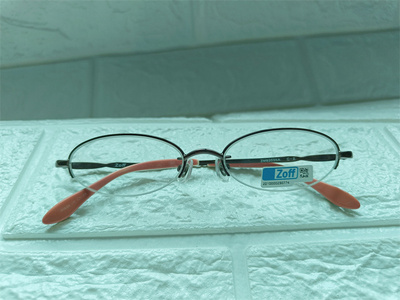 素颜文艺复古zoff女半框眼镜框