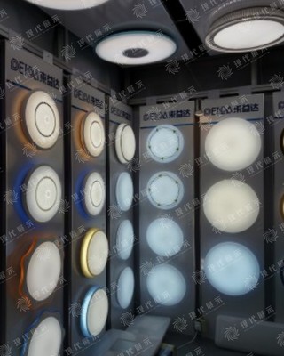 现代展示LED灯具筒天花灯射面板吸顶灯泡拆装展示架柜台木密度板