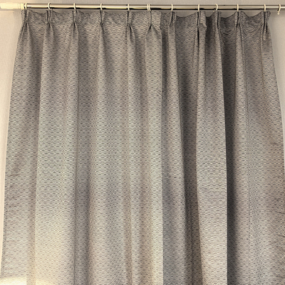 仅6片！外贸简约现代提花挂钩式半遮光成品窗帘客厅阳台卧室布帘