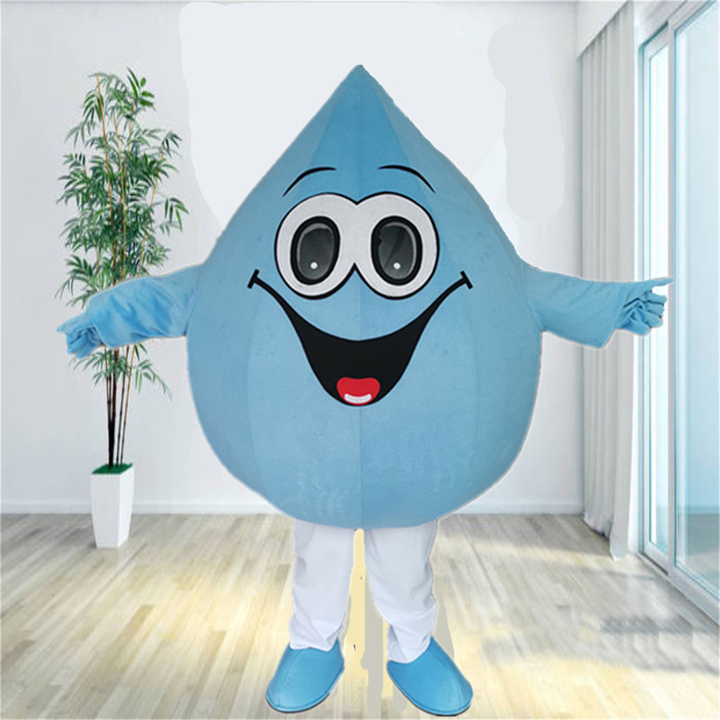 水滴卡通人偶服装定制吉祥物动漫人物头套水形状人穿玩偶服道具服