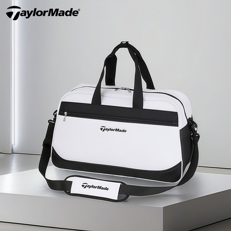 TaylorMade泰勒梅高尔夫手提包便携耐磨皮革鞋包衣物包男士大容量
