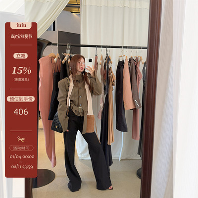 IUIU阿晶家「欲望都市」越穿越爱！复古设计感绑带机车夹克女秋