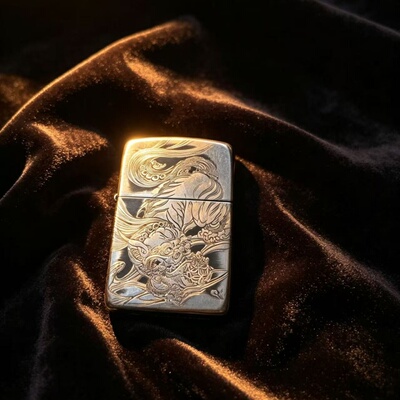 Zippo正品防风煤油打火机招财