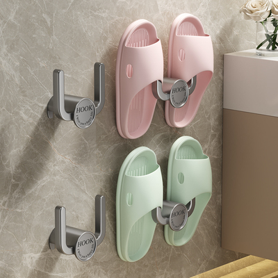 浴室拖鞋架免打孔卫生间置物架鞋子收纳方便厕所壁挂拖鞋沥水