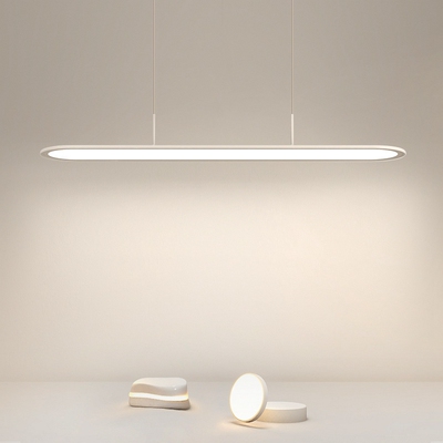 餐厅吊灯餐桌灯现代简约极简吧台超薄一字Iled长条灯岛台饭厅吊灯