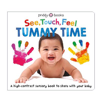 英文原版 See Touch Feel Tummy Time 触摸纸板书 宝宝趴趴时间 英文版 进口英语原版书籍