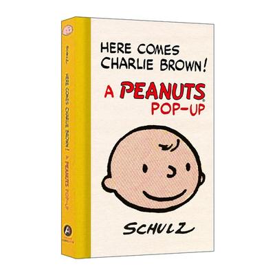英文原版 Here Comes Charlie Brown A Peanuts Pop-Up 查理·布朗来啦 花生漫画 立体书 史努比 精装 英文版 进口英语原版书籍