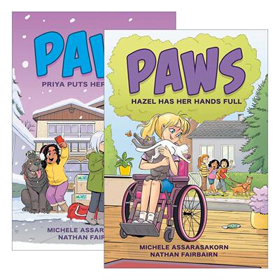 英文原版 PAWS 爪子系列2册 儿童漫画 Nathan Fairbairn 英文版 进口英语原版书籍