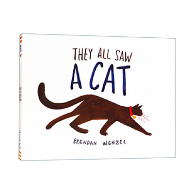 英文原版 They All Saw a Cat 他们都看到了一只猫 2017年凯迪克奖 布兰登·文策尔 英文版 进口原版英文书籍