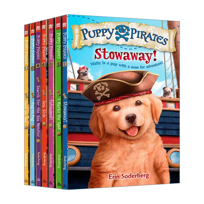 Puppy Pirates 小狗海盗系列7册 儿童动作冒险章节桥梁故事书 Erin Soderberg进口原版英文书籍