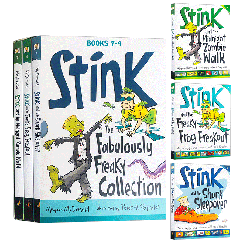小朱迪姐弟篇Stink7-9册盒装 英文原版 Stink The Fabulously Freaky Collection 英文版进口儿童桥梁章节书 英语课外阅读书籍