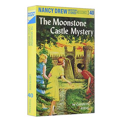 英文原版 Nancy Drew 40 the Moonstone Castle Mystery 南希德鲁系列40 月光石城堡之谜 儿童悬疑推理小说 Carolyn Keene 精装